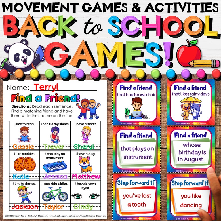 15 BACK TO SCHOOL ACTIVITIES - Kimberly's Classroom